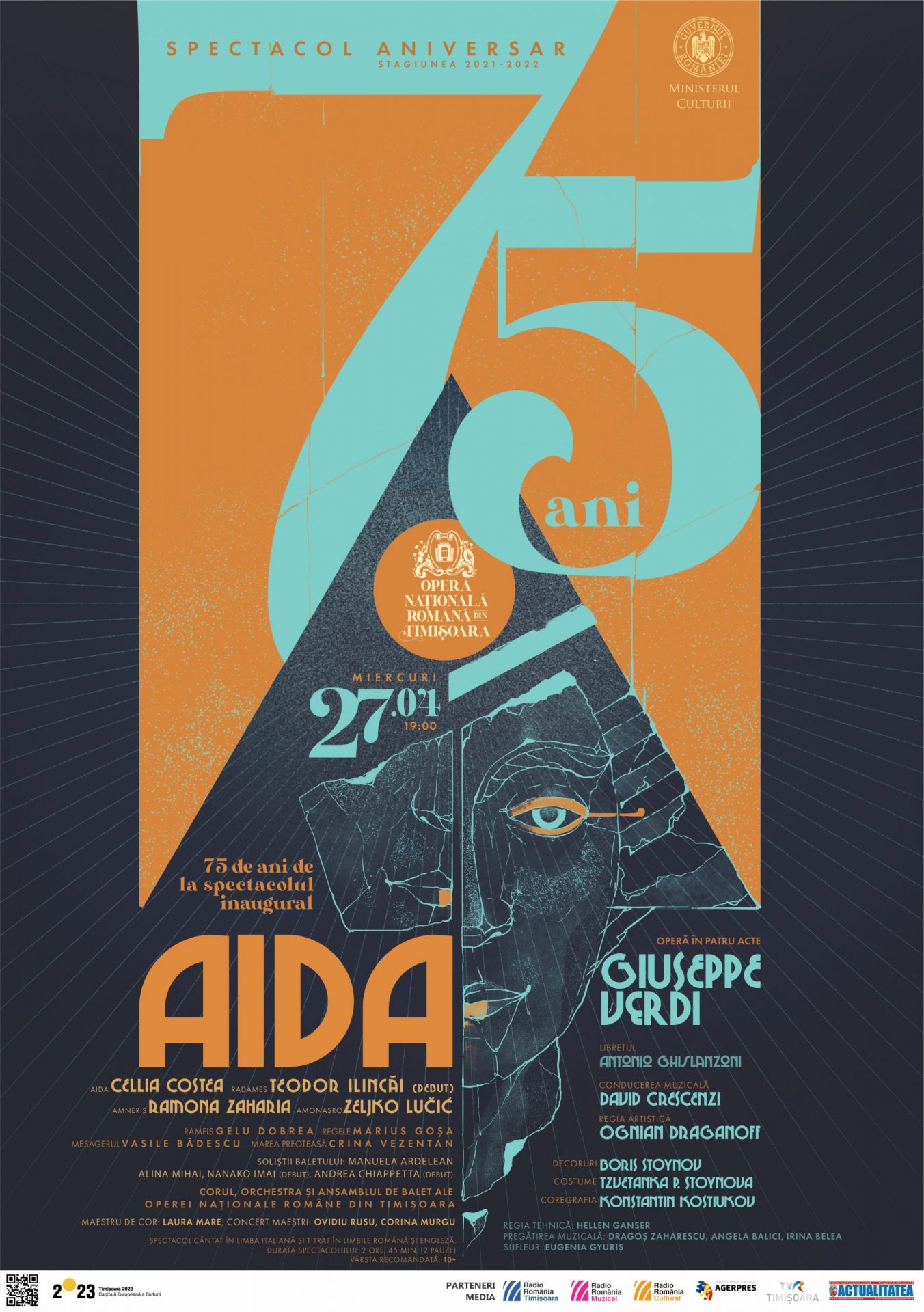 “Aida”, spectacol aniversar la Opera Naţională Română din Timişoara 75 ...