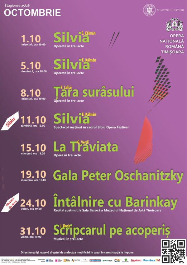 Programul lunii octombrie la Opera Națională Română Timișoara - Radio ...