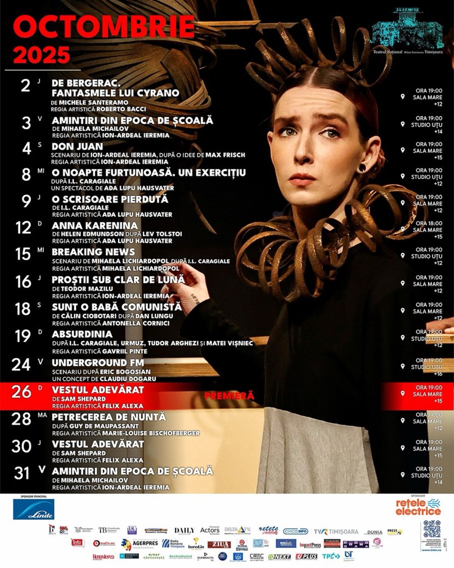 Programul lunii octombrie la Teatrul Național Timișoara - Radio România ...