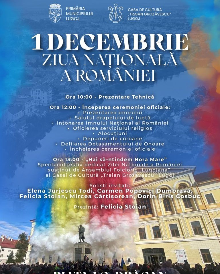 Ziua Națională a României sărbătorită la Lugoj - Radio România Timișoara