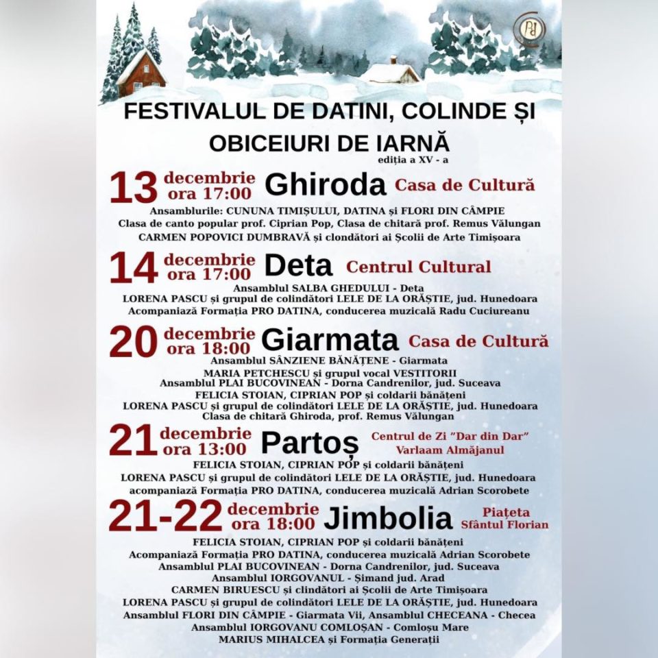 Începe Festivalul de datini, colinde și obiceiuri de iarnă în județul ...